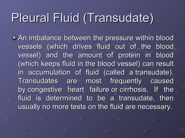 Pleural fluid examination | PPT
