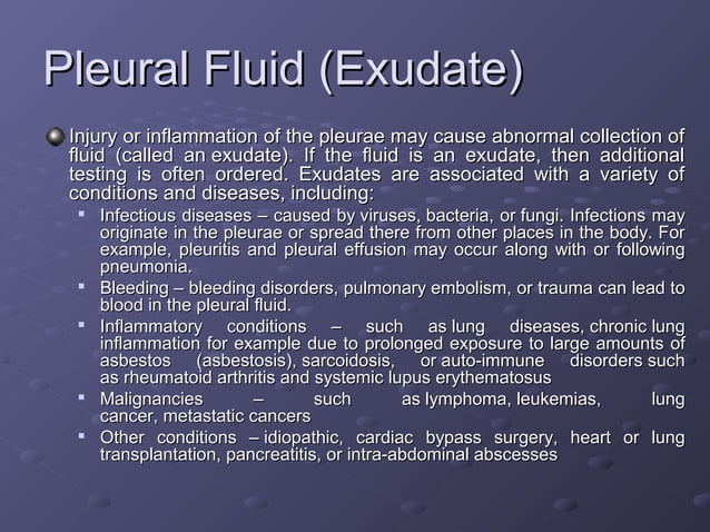 Pleural fluid examination | PPT