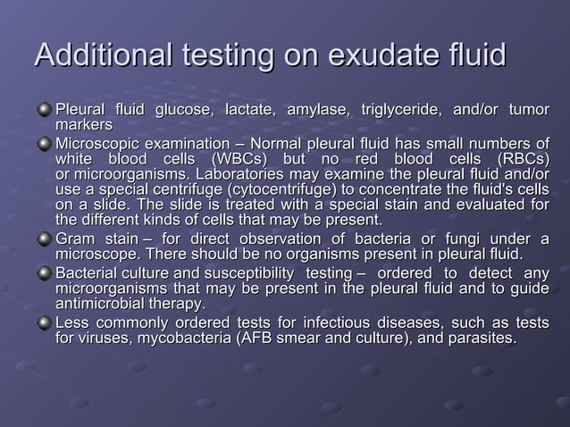 Pleural fluid examination | PPT