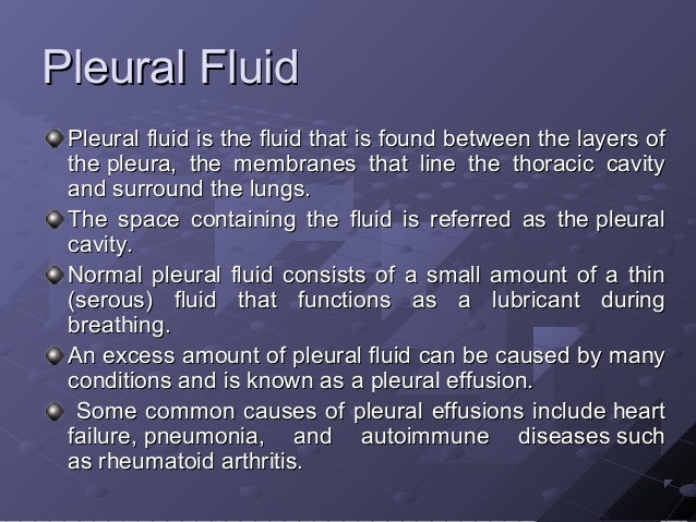 Pleural fluid examination