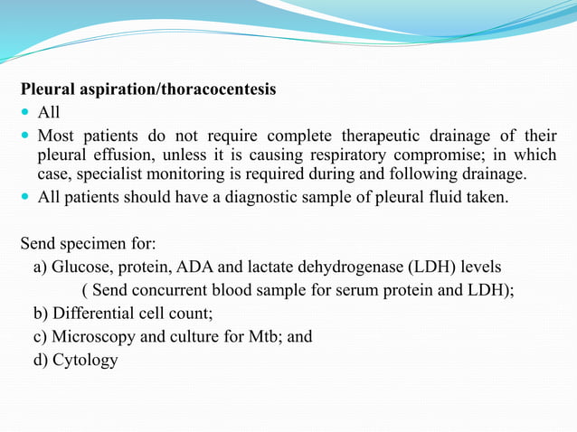 PLEURAL TUBERCULOSIS, (PLEURAL EFFUSION) | PPTX | Lung and Respiratory ...