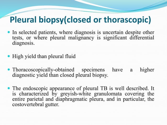 PLEURAL TUBERCULOSIS, (PLEURAL EFFUSION) | PPTX | Lung and Respiratory ...