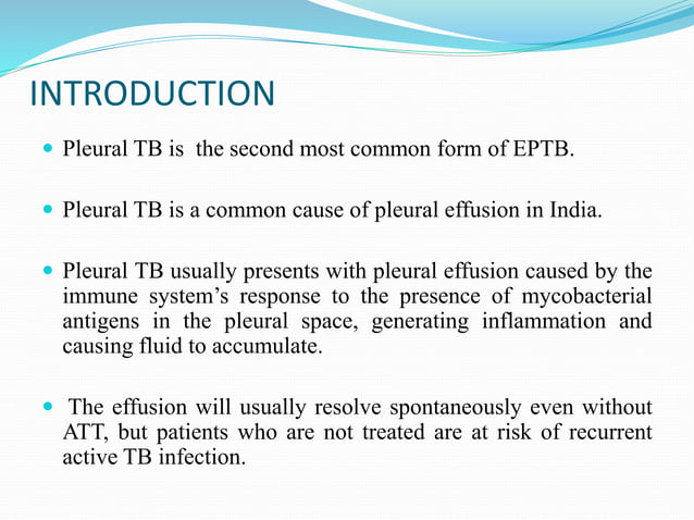 PLEURAL TUBERCULOSIS, (PLEURAL EFFUSION) | PPTX | Lung and Respiratory ...