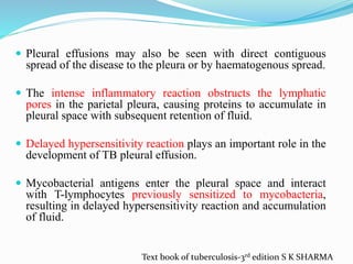 PLEURAL TUBERCULOSIS, (PLEURAL EFFUSION) | PPTX