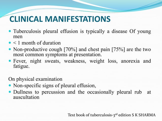 PLEURAL TUBERCULOSIS, (PLEURAL EFFUSION) | PPTX | Lung and Respiratory ...