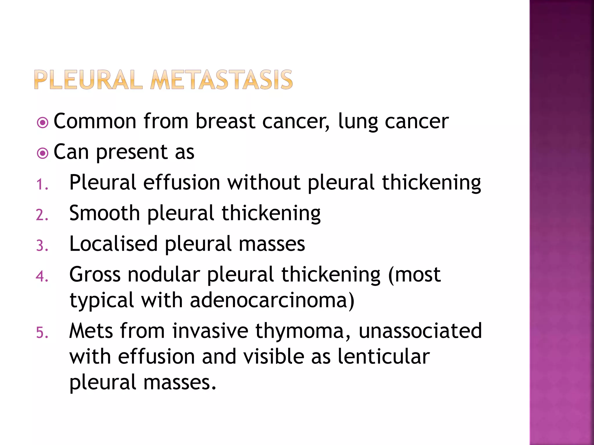 Imaging of Pleural tumors Dr Alekya | PPTX