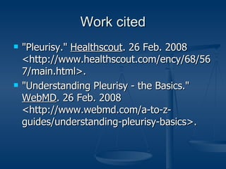 Pleurisy | PPT