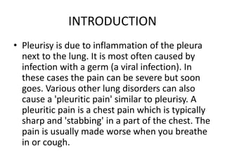 Pleurisy | PPTX