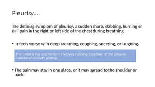 Pleurisy, Pleural effusion & pneumothorax.pptx
