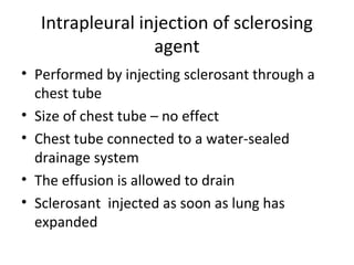Pleurodesis | PPT
