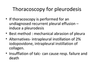 Pleurodesis | PPT