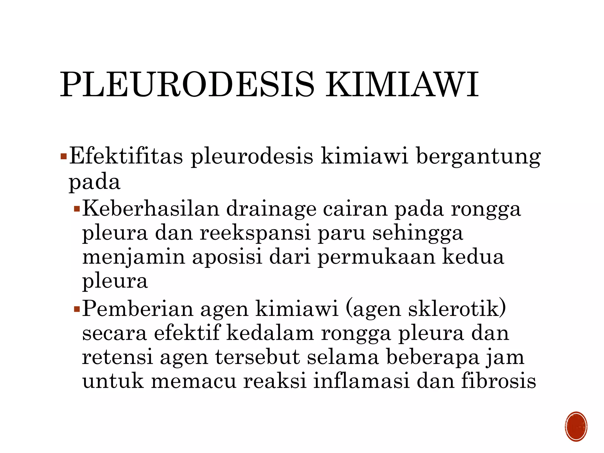 Pleurodesis | PPT