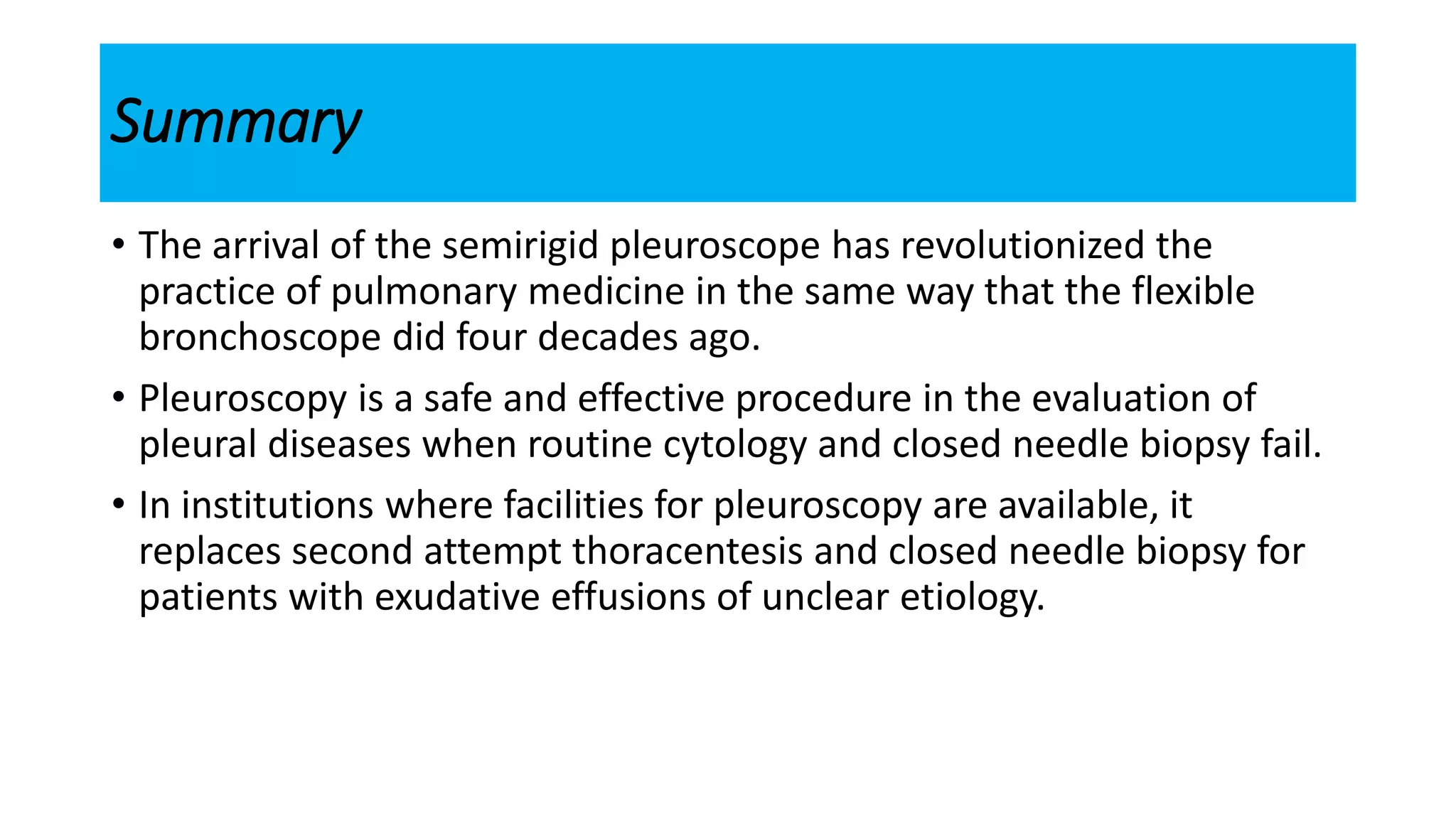 Pleuroscopy ppt by dr naseem ahmed | PPTX | Lung and Respiratory Health ...