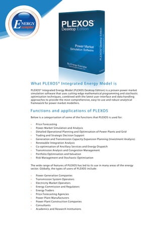 PLEXOS Integrated Energy Model - Energy Exemplar | PDF