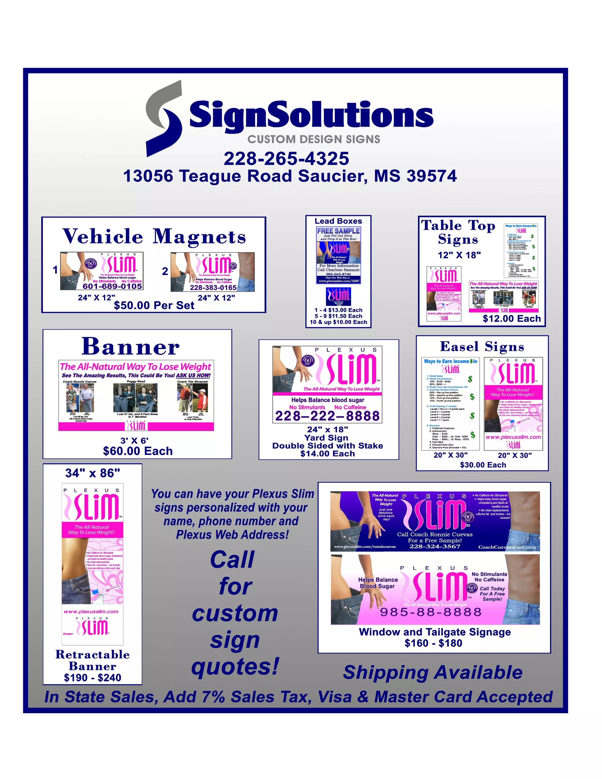Plexus slim sign flyer | PDF