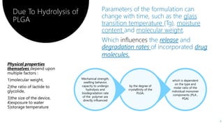 PLGA (poly lactic co glycolic acid ) | PPTX | Chemistry | Science