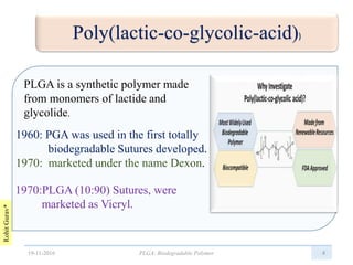 PLGA: an biodegradable polymer | PPTX