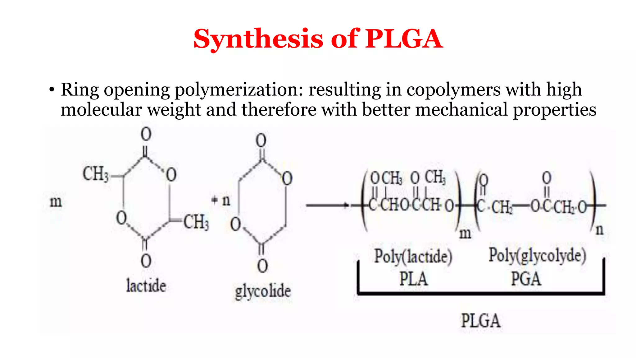 PLGA Role in Biopharmaceutics | PPTX | Chemistry | Science