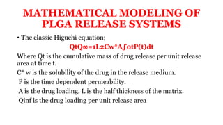 PLGA Role in Biopharmaceutics | PPTX