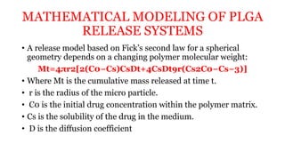 PLGA Role in Biopharmaceutics | PPTX