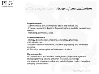 PLG Language Services | PPS | Desktop Publishing | Computer Software ...