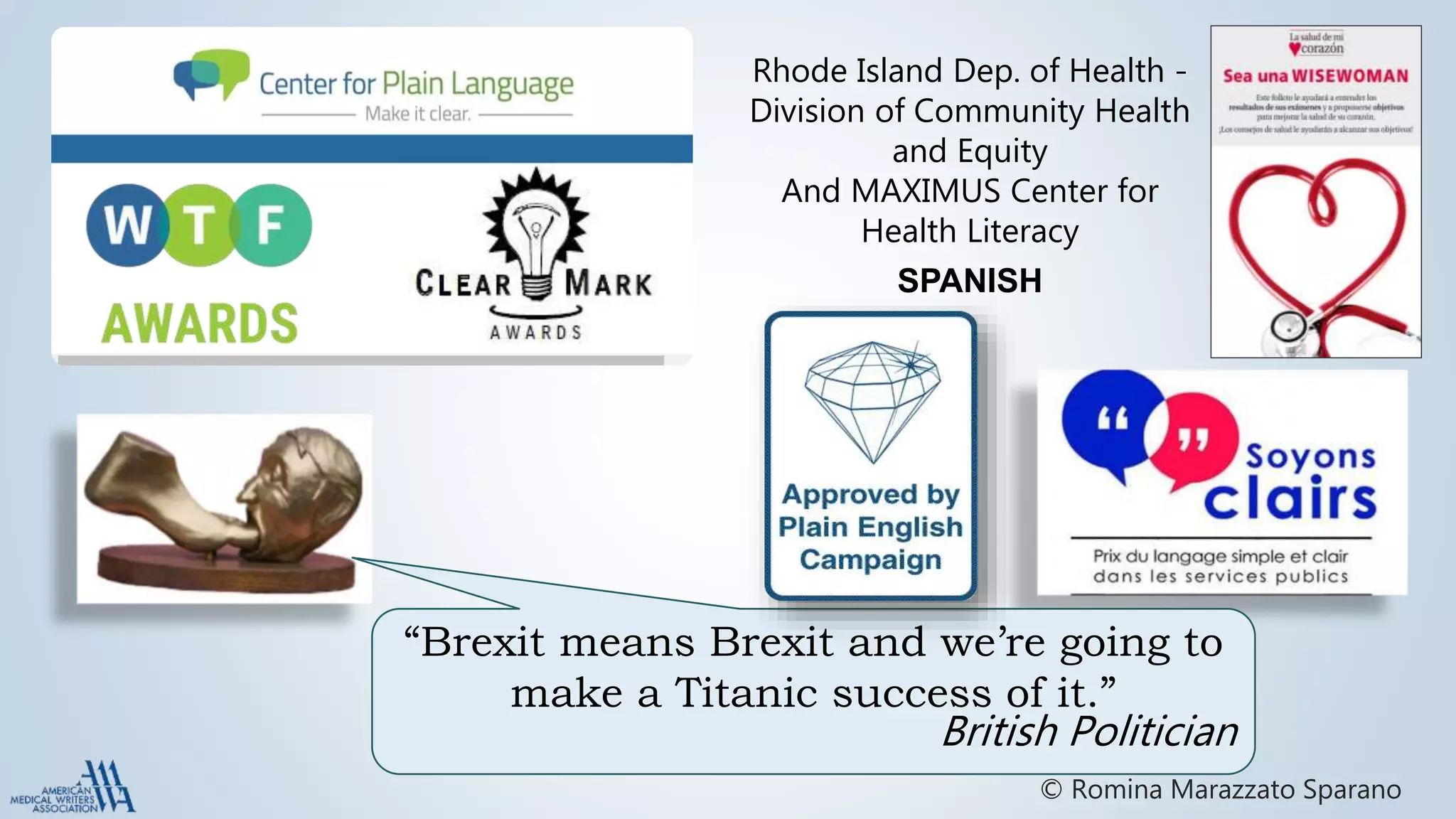 Plain Language and Health Literacy | PPT