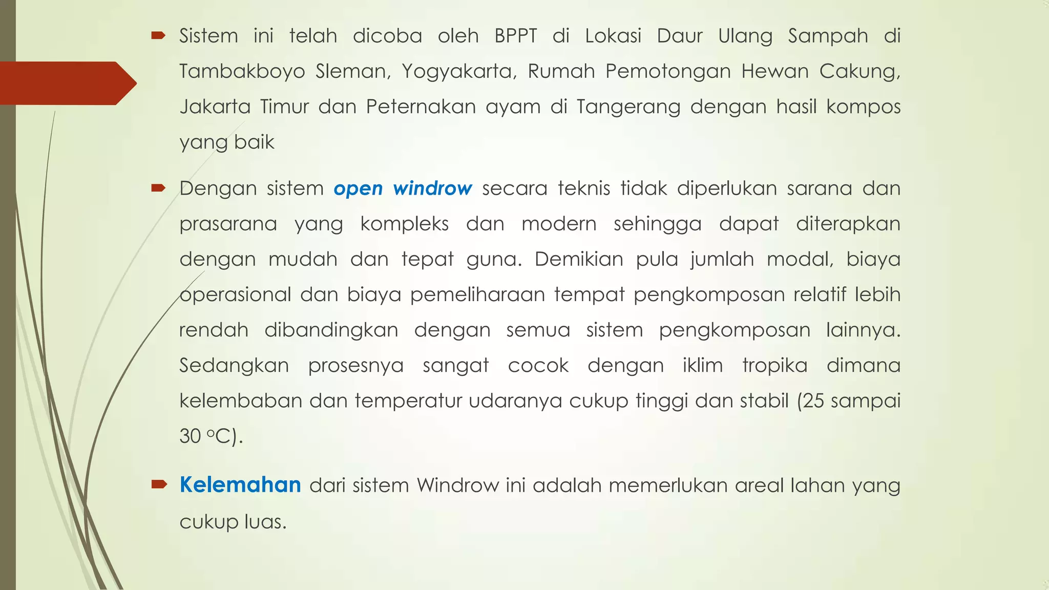 Plh open windrow | PPTX