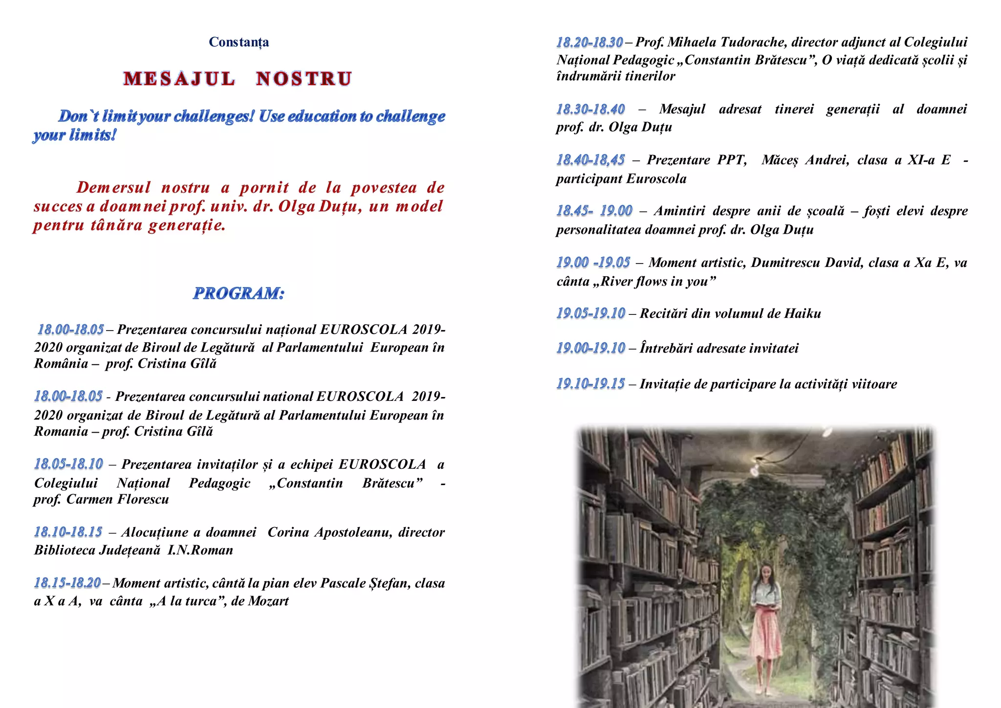 Pliant pentru evenimentul de la Biblioteca Județeană | PPT