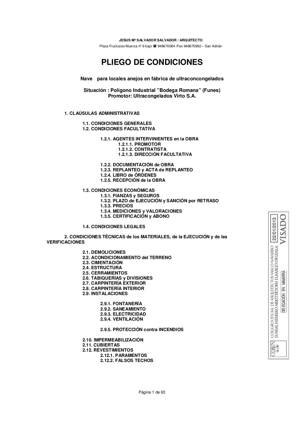 Pliego de condiciones