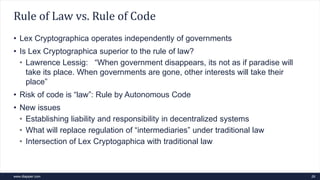 Blockchain: Future Legal Issues | PPT