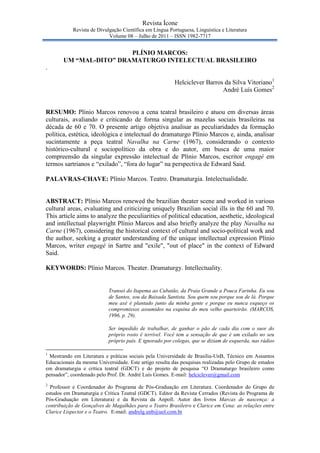 Plinio marcos um maldito dramaturgo intelectual brasileiro | PDF