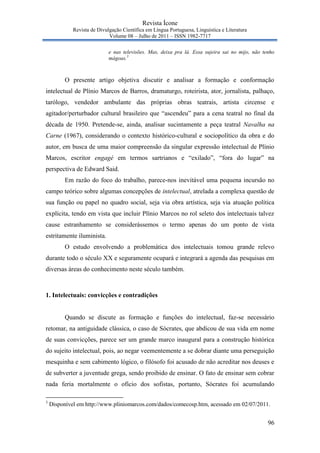Plinio marcos um maldito dramaturgo intelectual brasileiro | PDF
