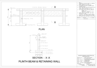 PLINTH BEAM and retaining wall details w | PDF