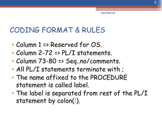PLI Presentation for Mainframe Programmers | PPT