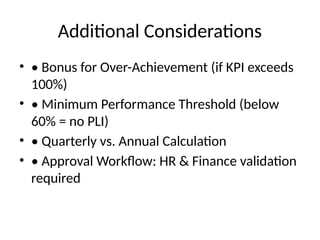 Performance Linked Incentive Calculation | PPTX