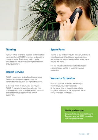 Plisch DTV Transmitter Summary 2018 | PDF