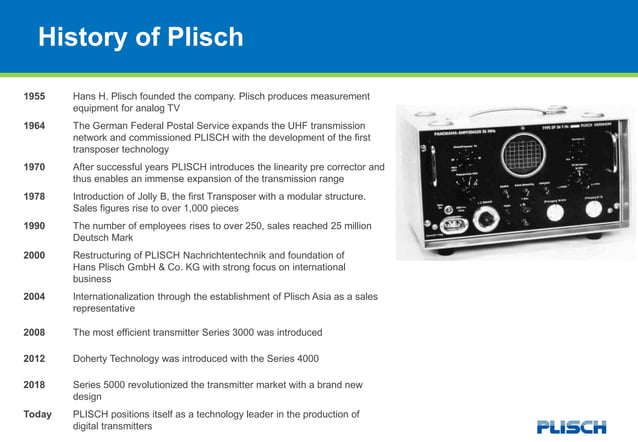 PLISCH -- The DTV Transmitter Company | PDF | Digital Audio | Computer ...