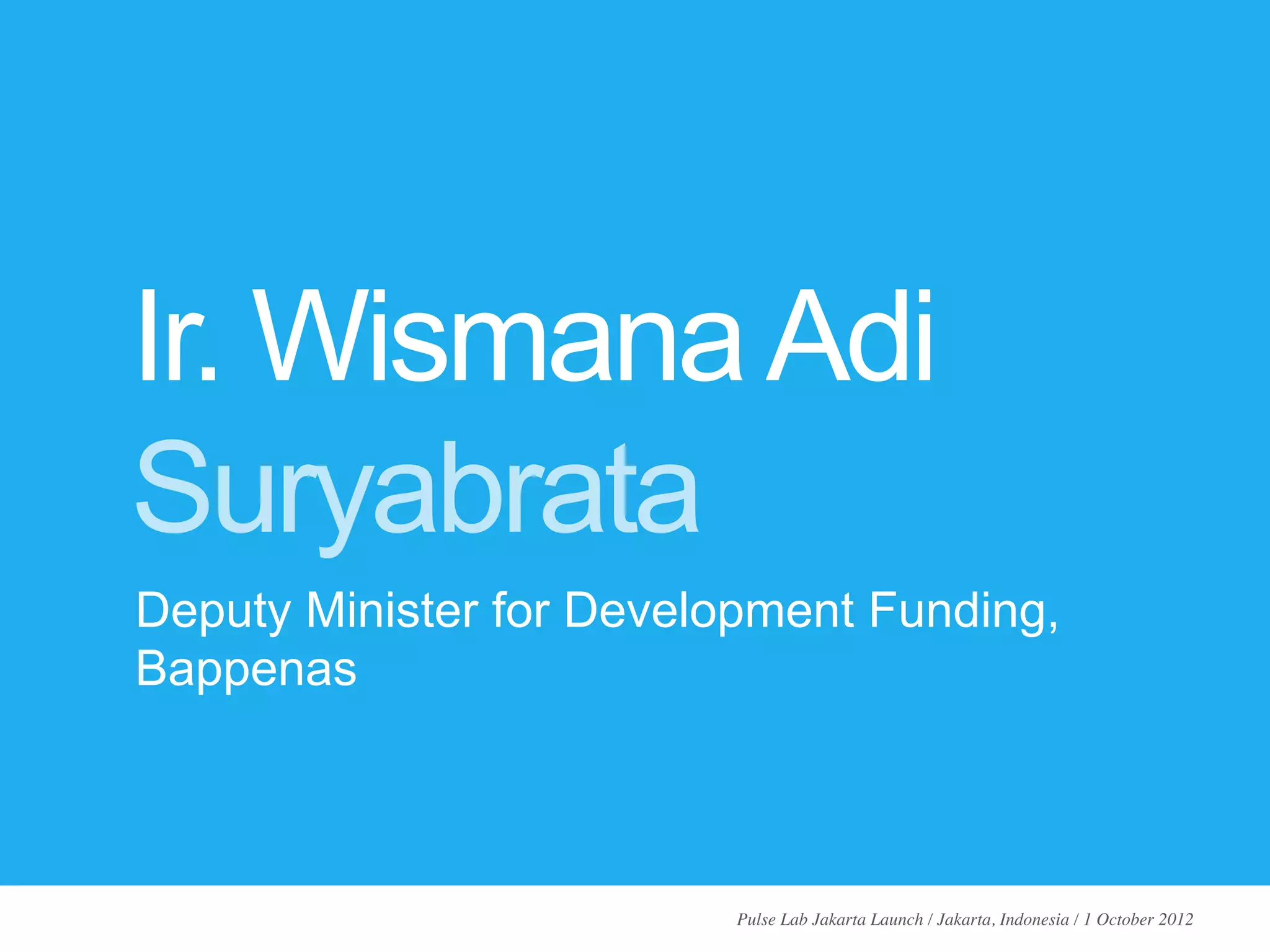 Pulse Lab Jakarta Launch Presentation | PDF