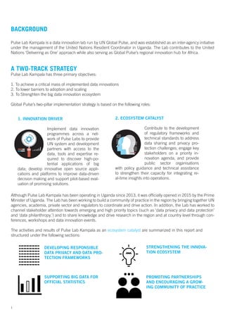 Track 2 progress report 2015-2016 Pulse Lab Kampala | PDF | Business Expos & Conferences | Events