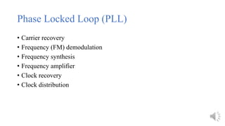 FM Demodulation Using Phase Locked Loop | PPTX