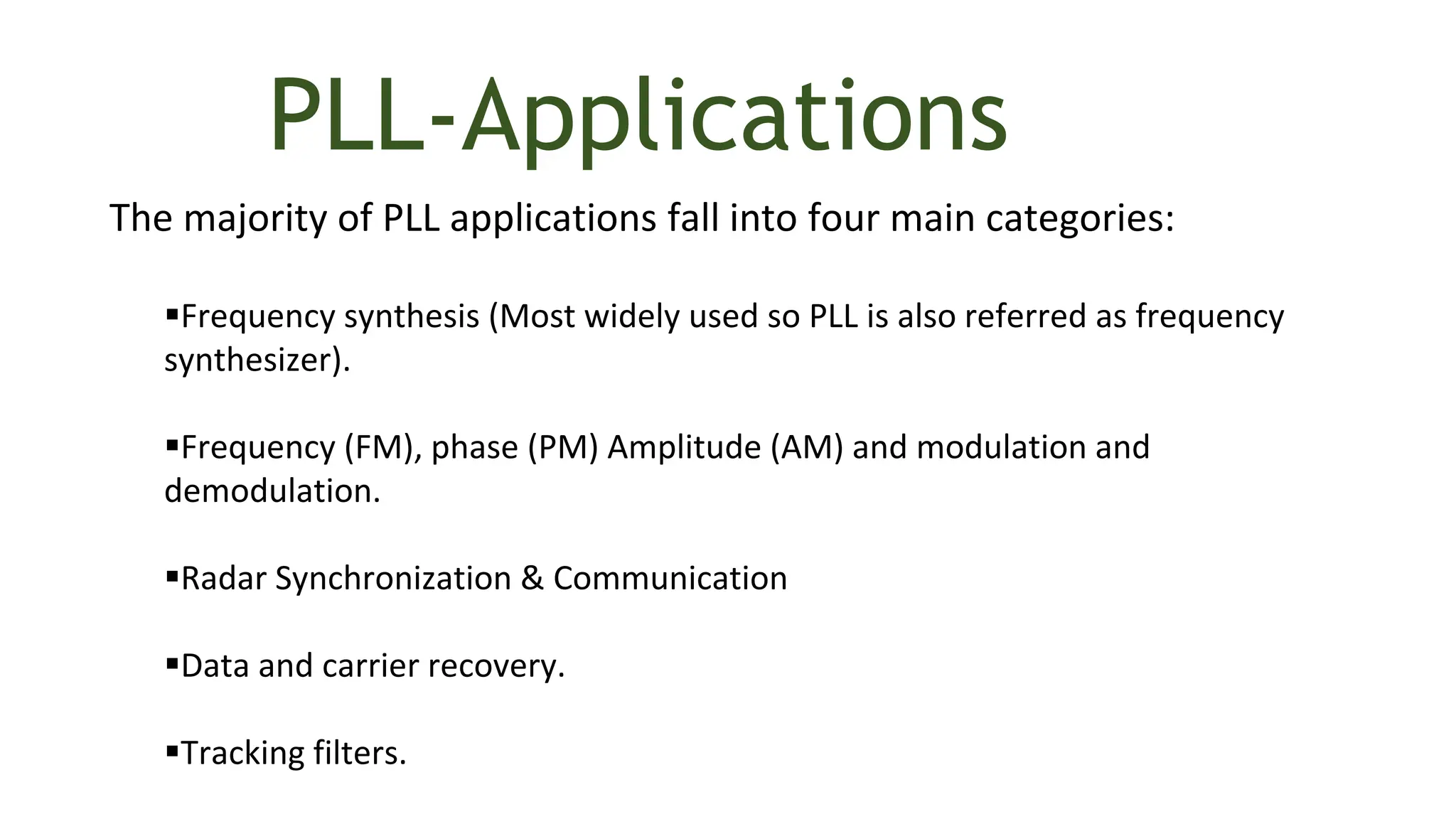 PLL.pptx In the synchronized or “locked” | PPT