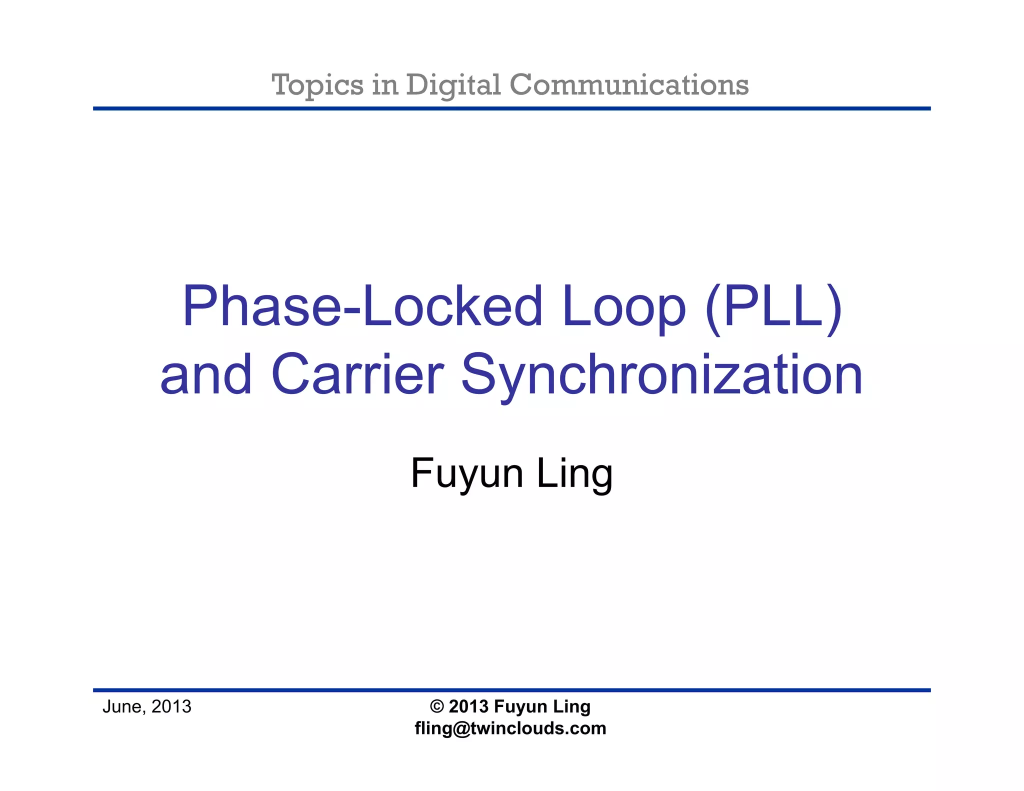 Pll carrier synch f-ling_v1.2 | PDF