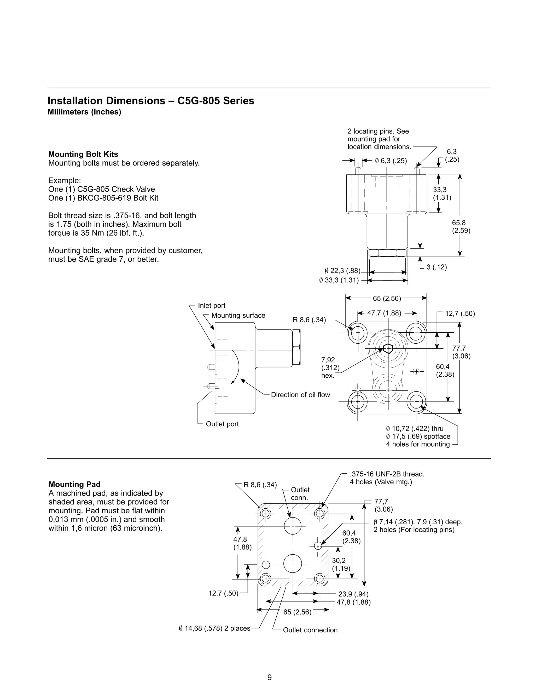 Nomenclature of check valves by vickers, eaton | PDF