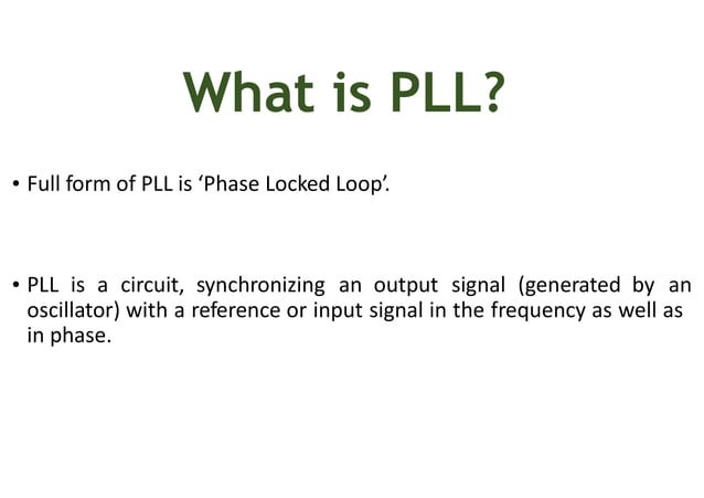 Pll and vco | PPT