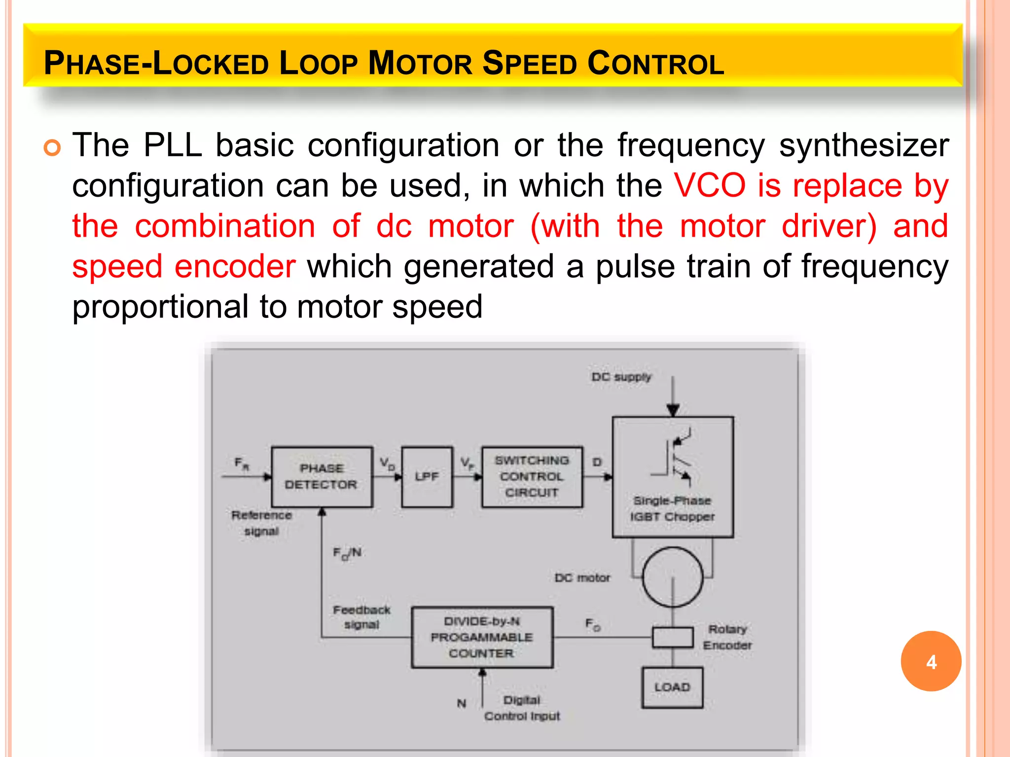 Phase Lock Loop control of dc drive | PPTX