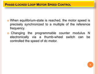 Phase Lock Loop control of dc drive | PPTX
