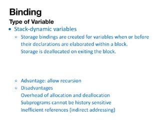 PL Lecture 02 - Binding and Scope | PDF