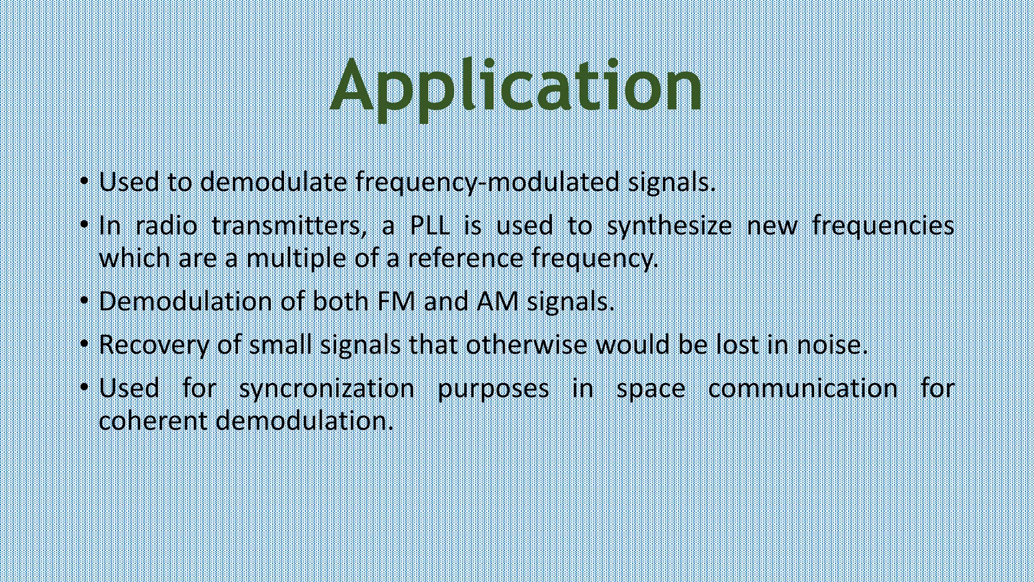 Phase Locked Loop Pll Pptx Digital Audio Computer Software And Applications