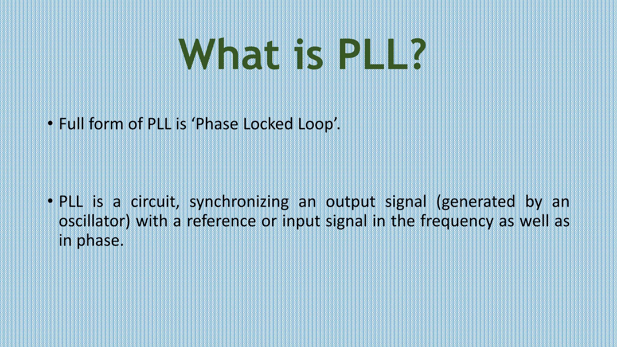 Phase Locked Loop Pll Pptx Digital Audio Computer Software And Applications
