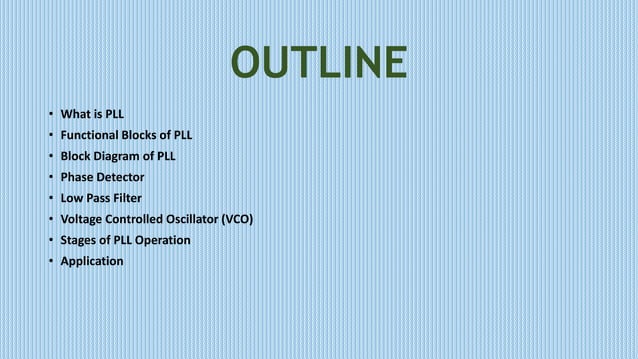 Phase Locked Loop (PLL) | PPTX | Digital Audio | Computer Software and ...